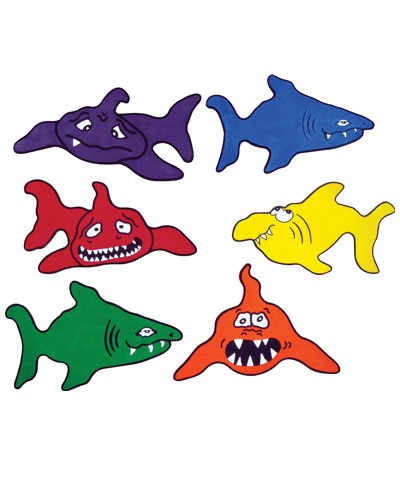 Poly Pad Sharks Assorted Color (Set of 6) FREE SHIPPING - TEN-O | ByGMR