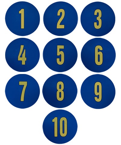 Poly Pads Numbers Blue/Yellow FREE SHIPPING - TEN-O | ByGMR